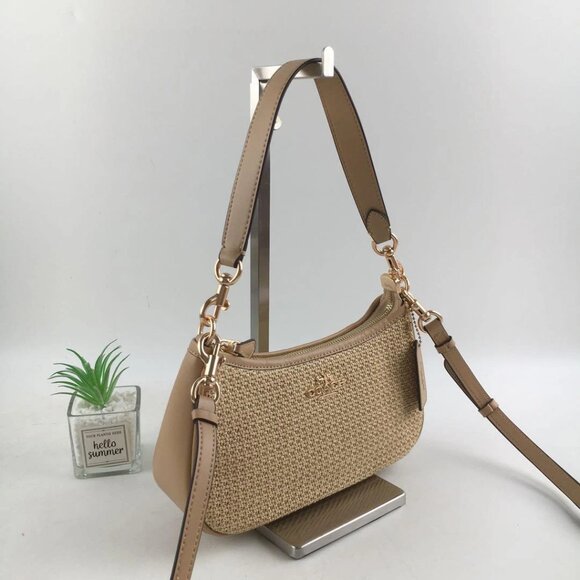 Coach | Bags | Coach Teri 2way Shoulder Bag Crossbody Strawleather ...